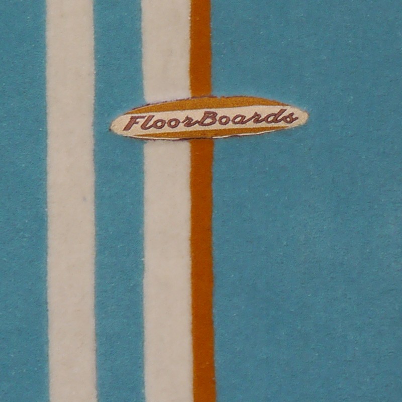 Surf Mat : Malibu Side Stripes Colour HAWAIIAN BLUE